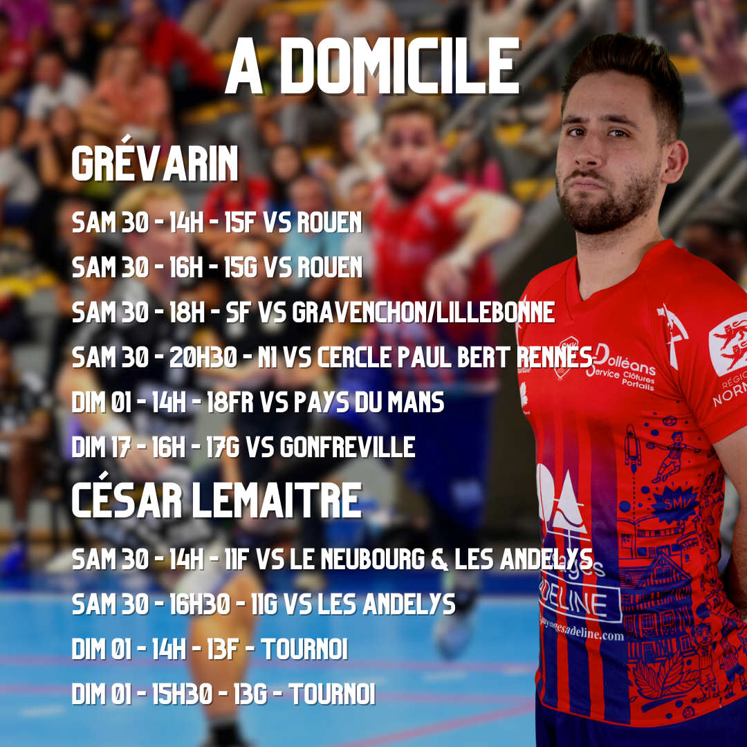 Le programme du weekend ! | SMV Handball